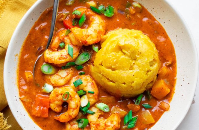 Mofongo con Camarones en Salsa Criolla | Mil Recetas de Cocina