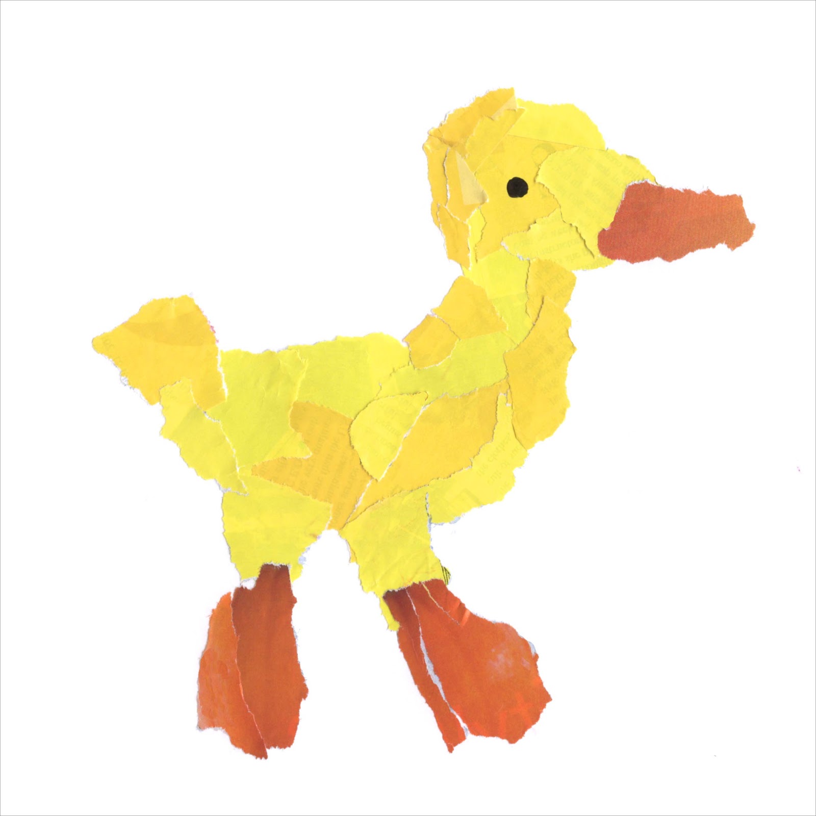 Torn Duck Collage - Art Projects for Kids