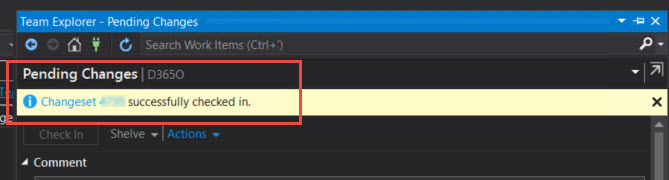 Inside Microsoft Dynamics Ax Resolve Tfs Work Item Check In Error In D365fo