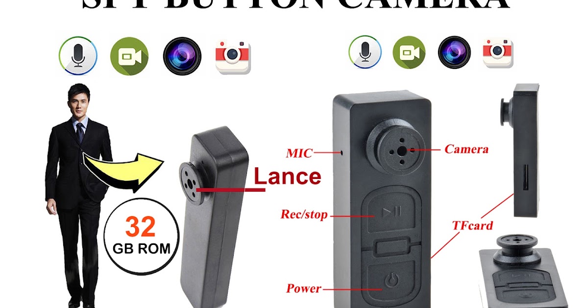 Spy Camera Button Built-in 32GB Memory with Voice&Video Recorder ...