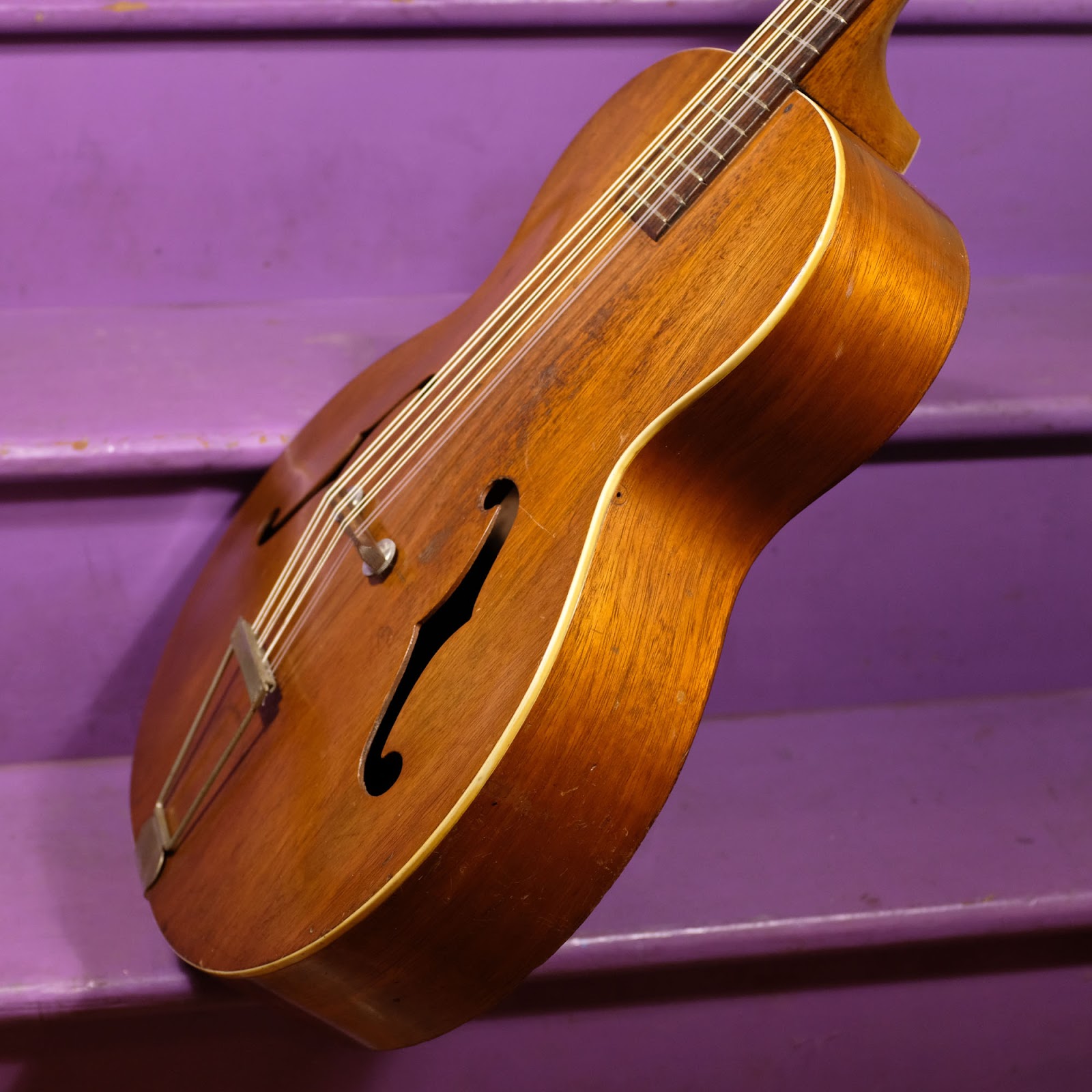 1939 Harmony-made Bruno Archtop Nylon-Strung Mandocello Conversion