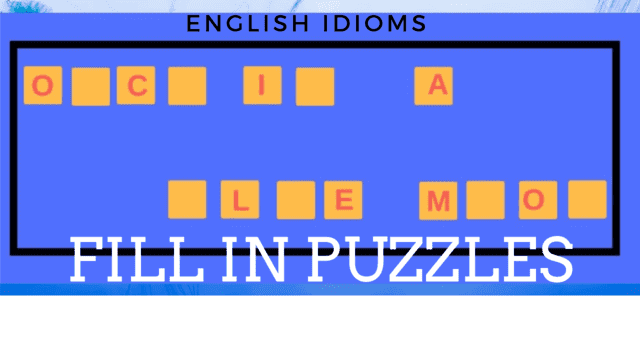 English Riddles: Fill-in Puzzles for School Students