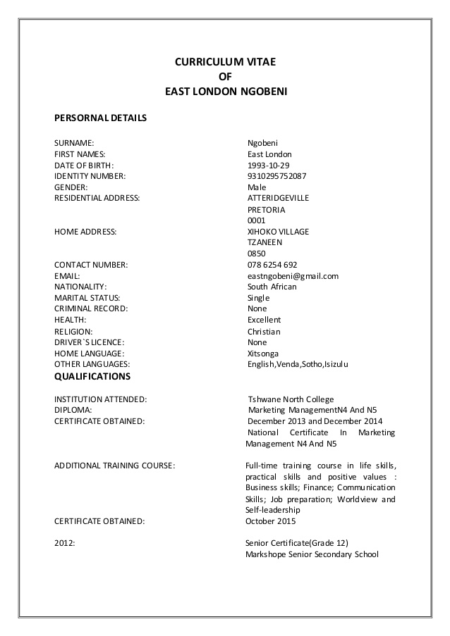 Curriculum Vitae Normal - Birthday Letter