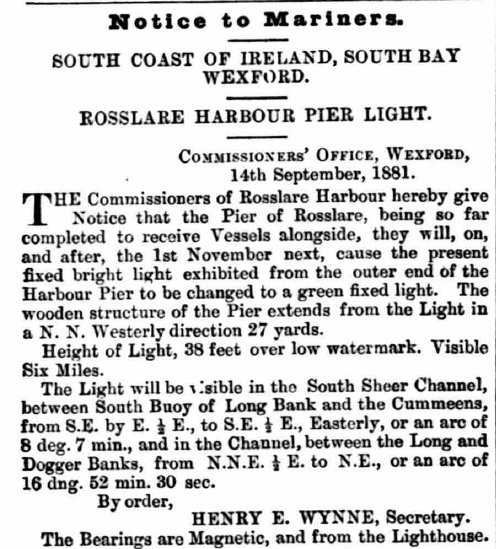 Pete's Irish Lighthouses: Rosslare Light, Ballygeary Pier