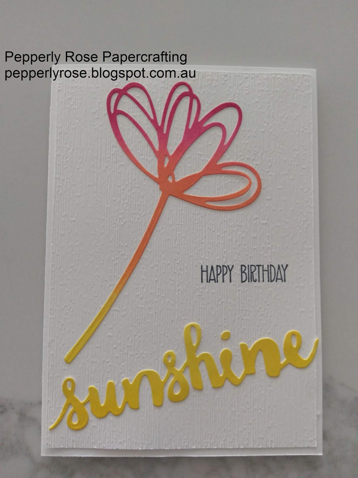 Pepperly Rose Papercrafting : Stampin Up! Sunshine Sayings Ink Blending ...