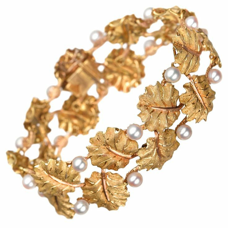 Golden pearl bangles