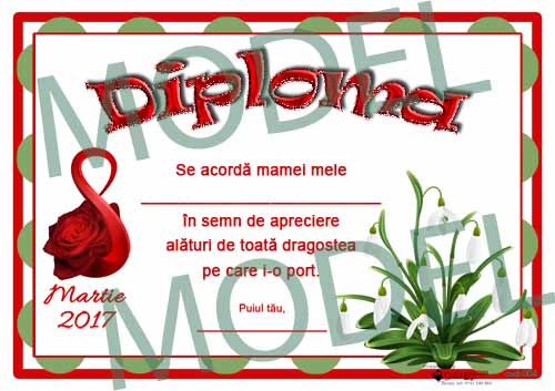 verde personalizat: Diploma 8 Martie 004