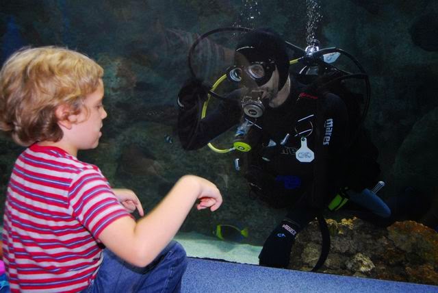 Photography by David Raphael Biren: SCUBA Diver and Children