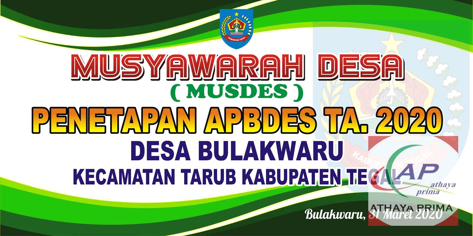 Banner Musyawaroh Desa Musdes Tahun 2020 - Athaya Prima