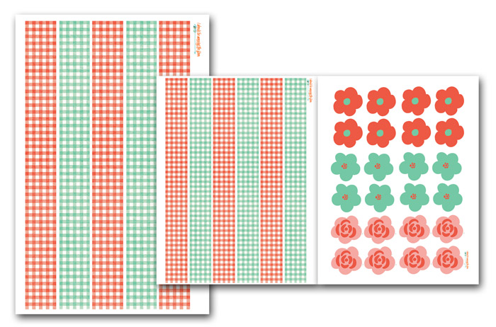 Free Printable Paper Mini Rosette Banner | i should be mopping the floor