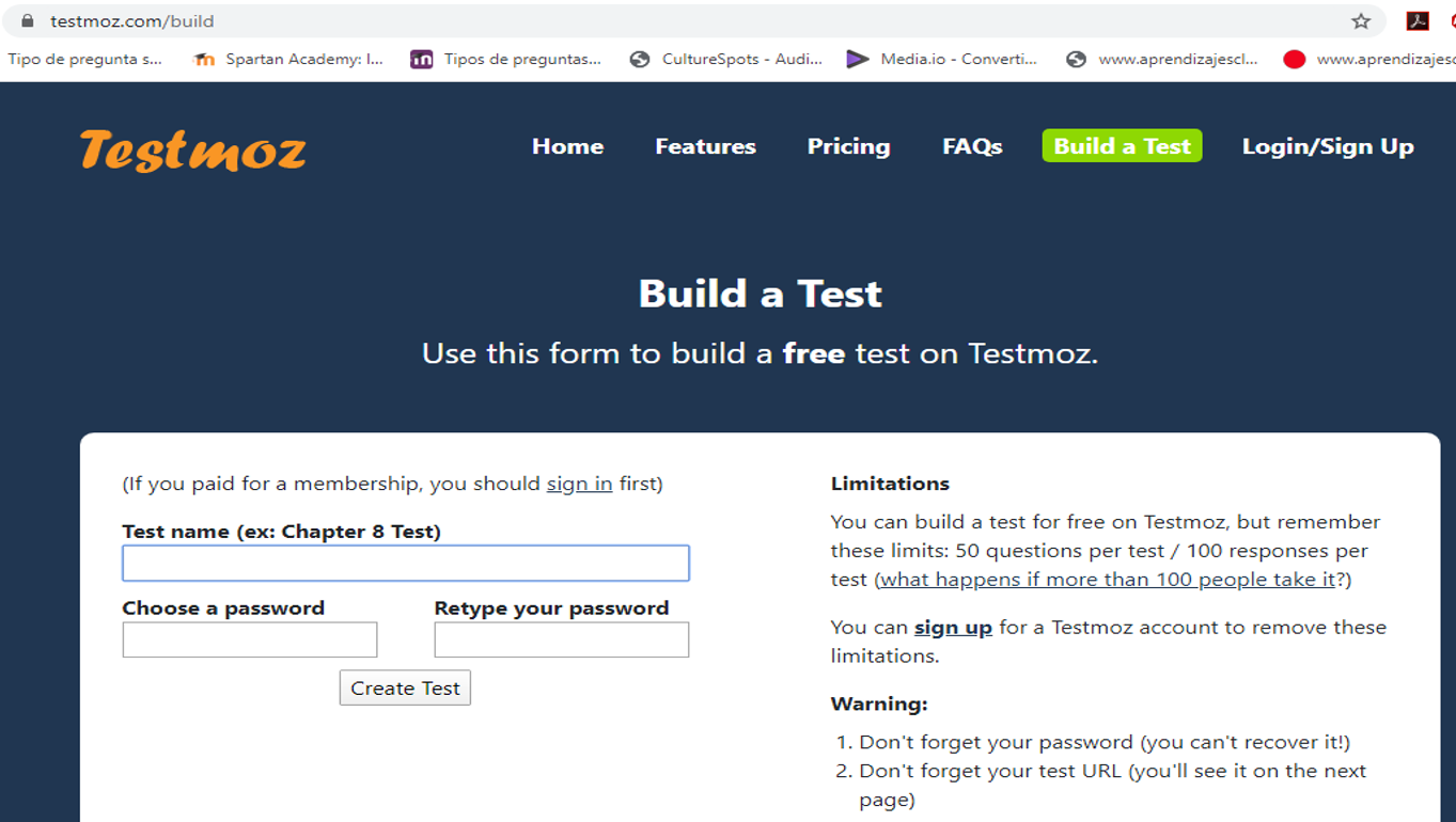 Cómo crear un examen en Testmoz | ticsomx