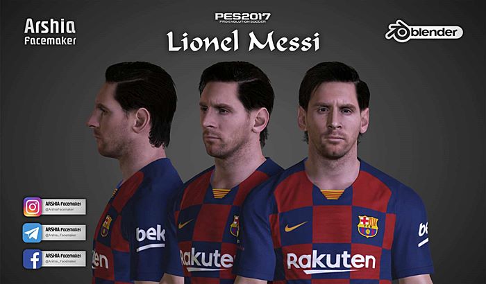 PES 2017 Lionel Messi New Face ~ PES PATCH | FIFA MODS | GAMES PC