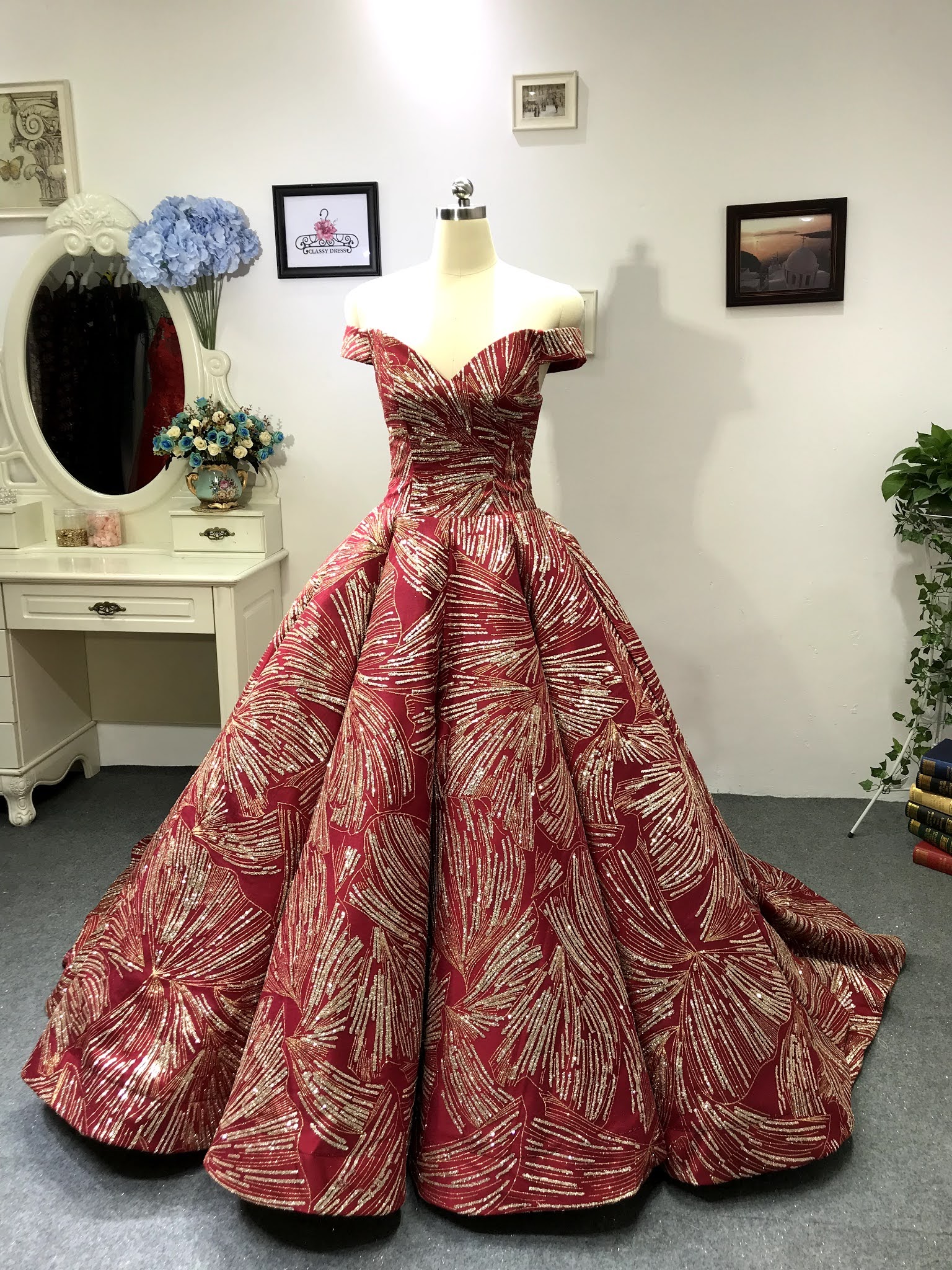 2019 modest red prom dresses collection