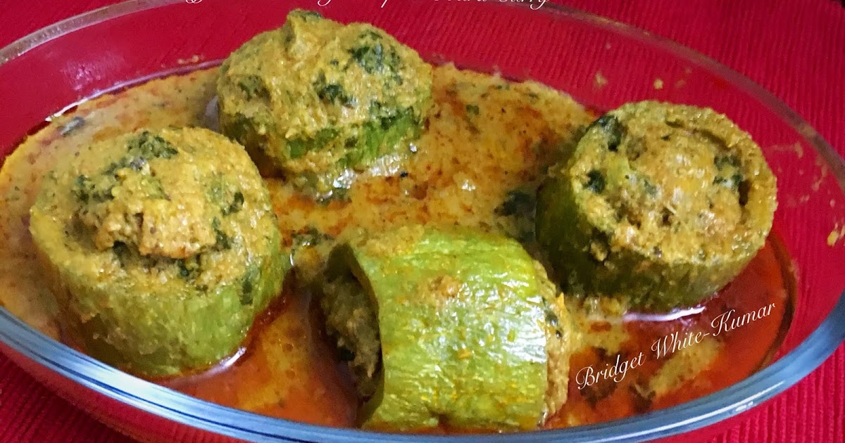 ANGLO-INDIAN CUISINE : STUFFED SNAKE COY / SNAKE GOURD CURRY