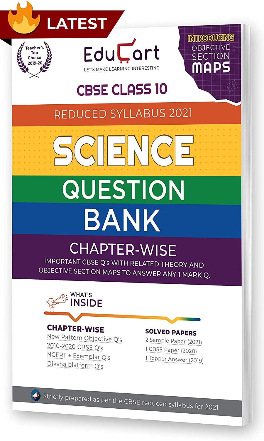 Educart CBSE Science Class 10 Question Bank Reduced Syllabus For 2021 educart-cbse-science-class-10-question-bank-reduced-syllabus-for-2021