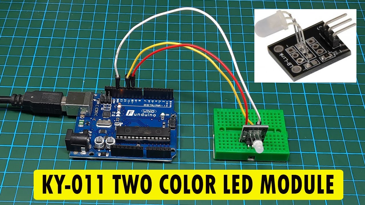 مشروع | KY-011 | يمكنك ضبط مقدار كل لون | Arduino UNO | TWO COLOR LED ...
