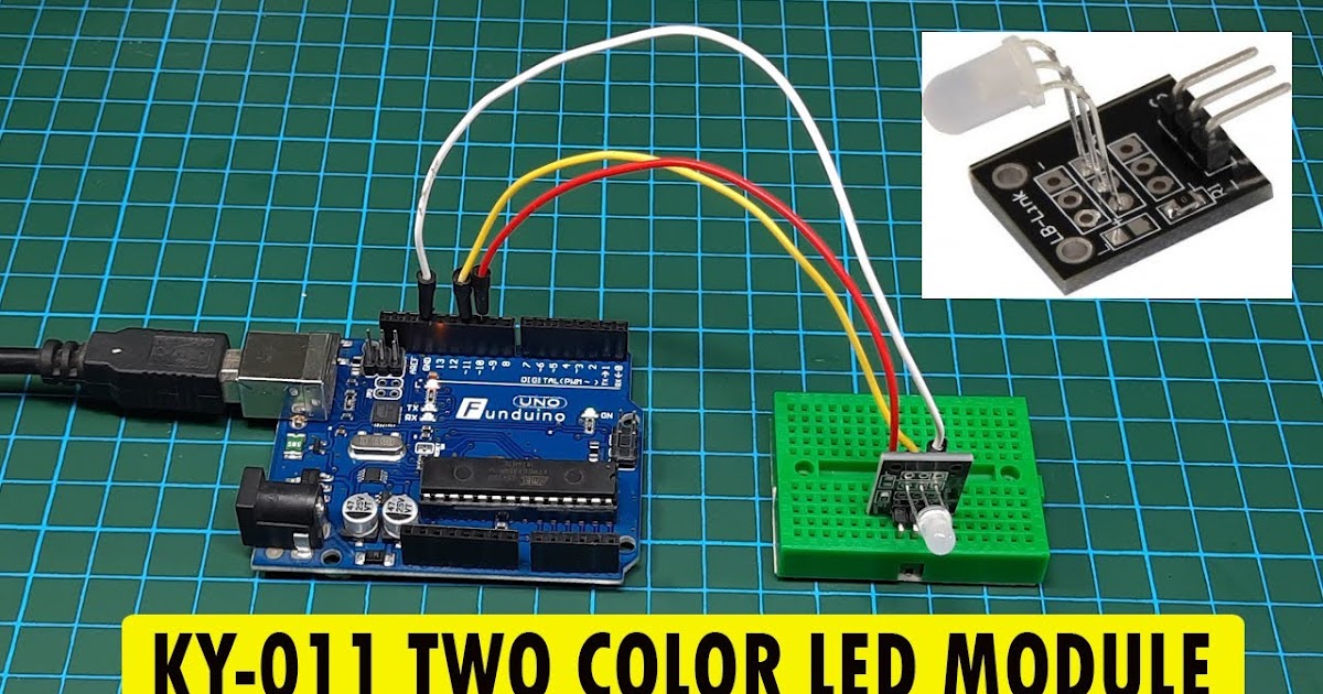مشروع | KY-011 | يمكنك ضبط مقدار كل لون | Arduino UNO | TWO COLOR LED ...