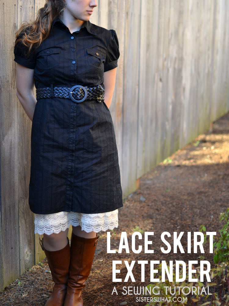 This lace skirt extender tutorial is perfect to extend a dress that is ...