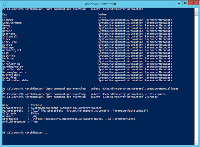 PowerShell - Parameter Name aliases - Karthikeyan PowerShell - Parameter Name aliases - Karthikeyan