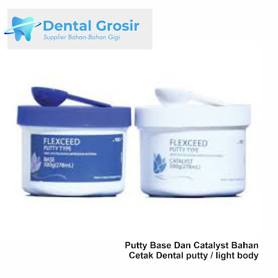 Putty Base Dan Catalyst Bahan Cetak Dental Putty / Light body Flexceed ...
