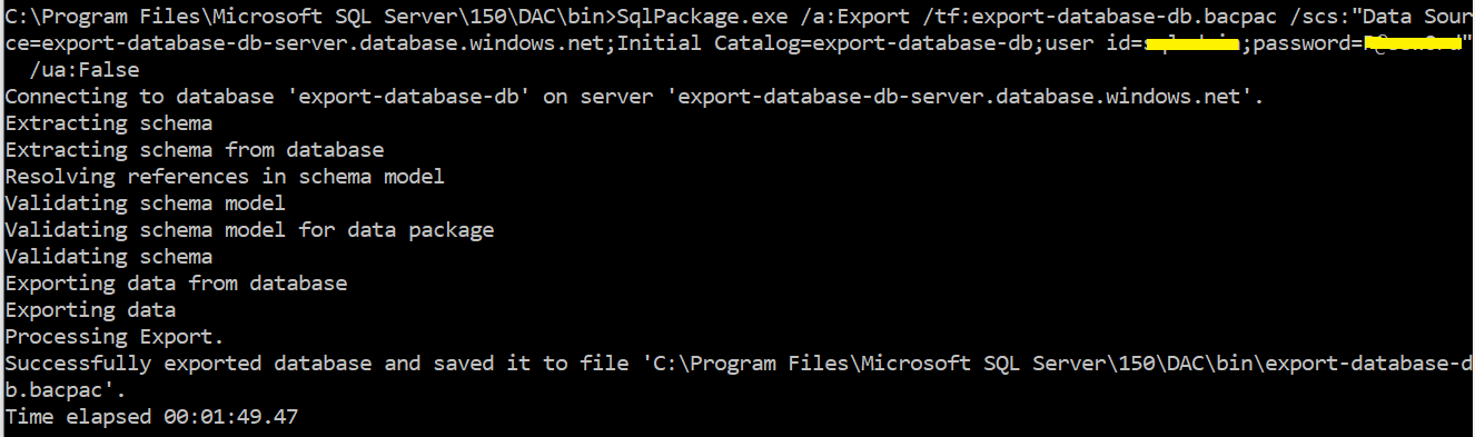 Anupama Natarajan: Data Platform Tips 8 - Export a BACPAC file of a database