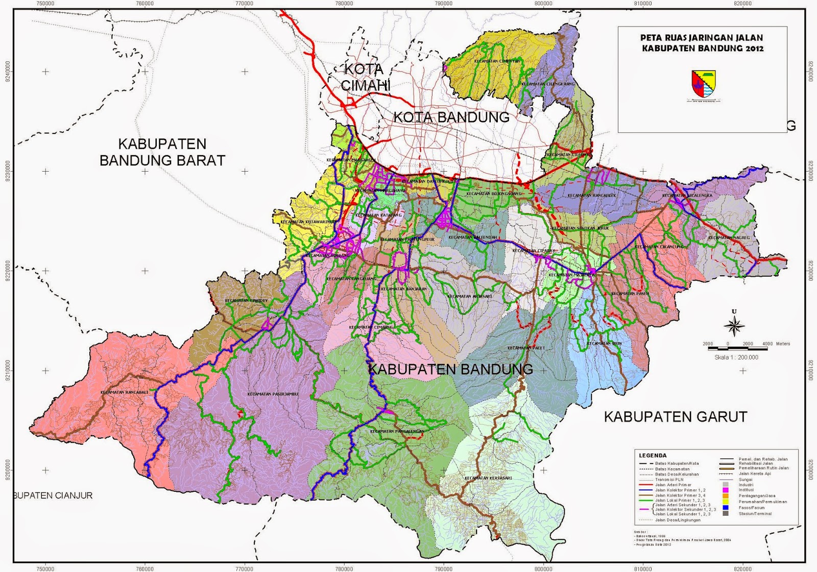 PROGRAM BAPPEDA Kabupaten Bandung: PETA RUAS JALAN KABUPATEN BANDUNG