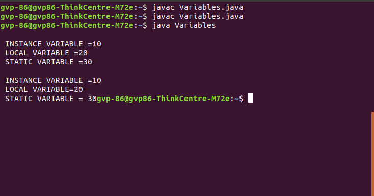 Data Structure: Program on Instance ,Static ,Local variables Data Structure: Program on Instance ,Static ,Local variables