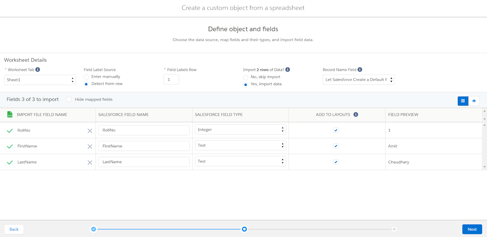 Amit Salesforce Salesforce Tutorial Create Object From Spreadsheet