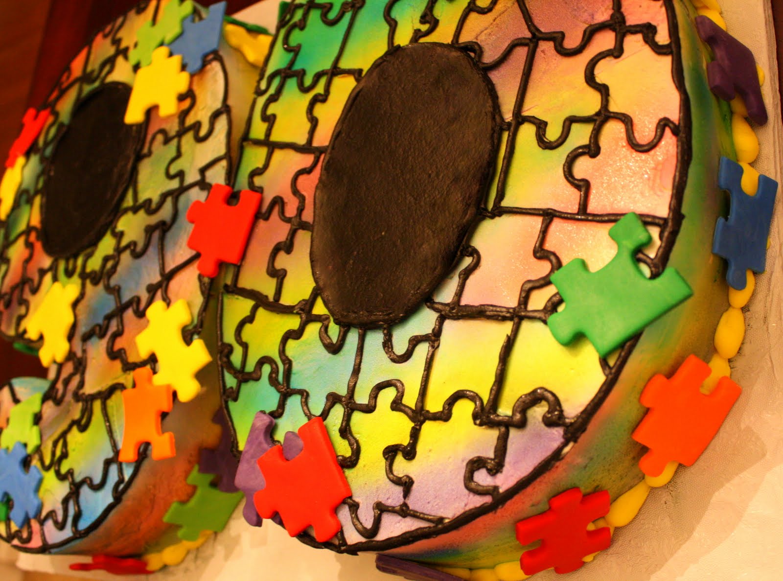 Claudine: 90th Birthday Puzzle Cake