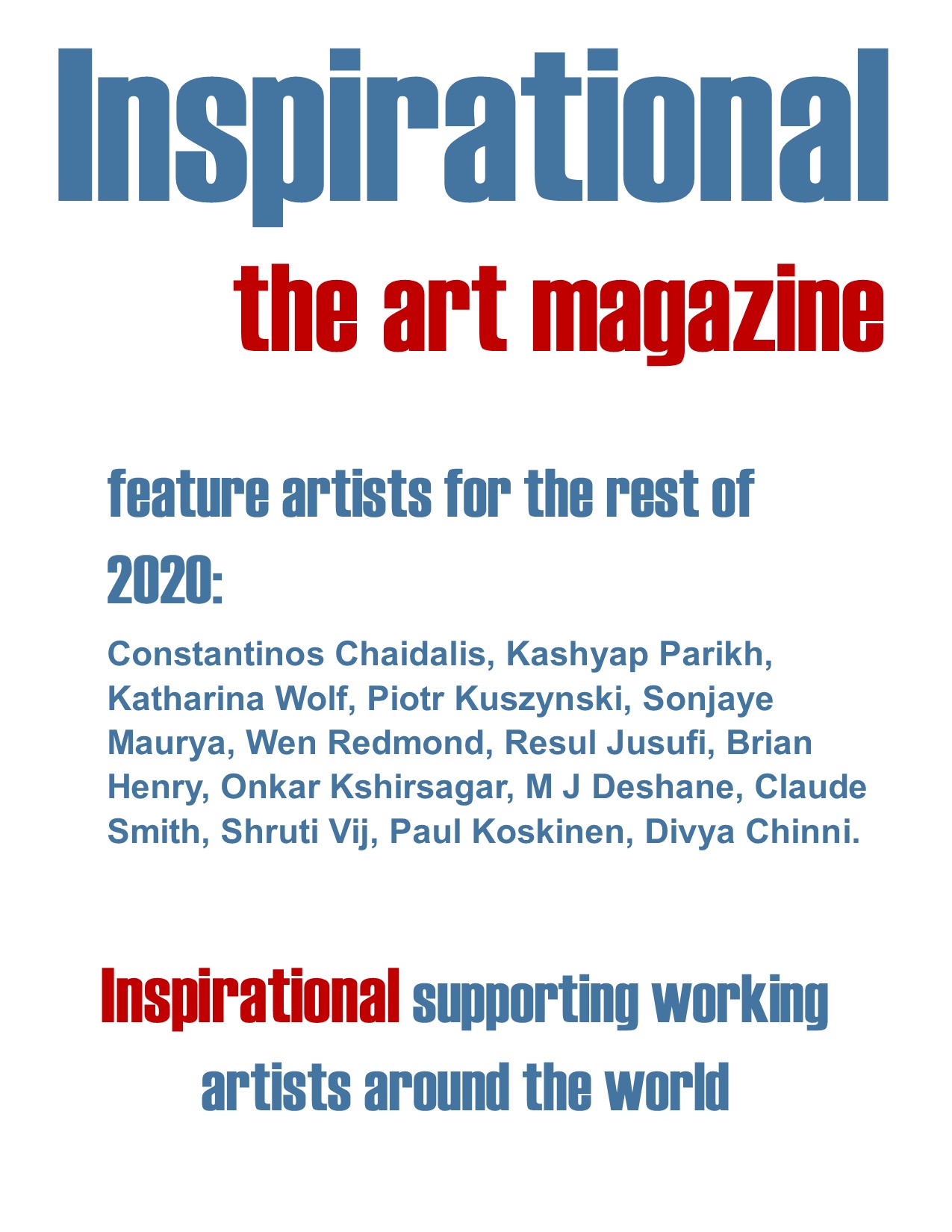 INSPIRATIONAL magazine for 2020: