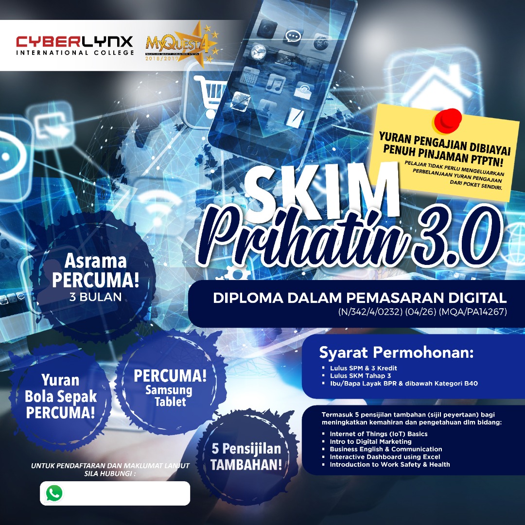 DIPLOMA PEMASARAN DIGITAL - KOLEJ ANTARA BANGSA CYBERLYNX | ICMS