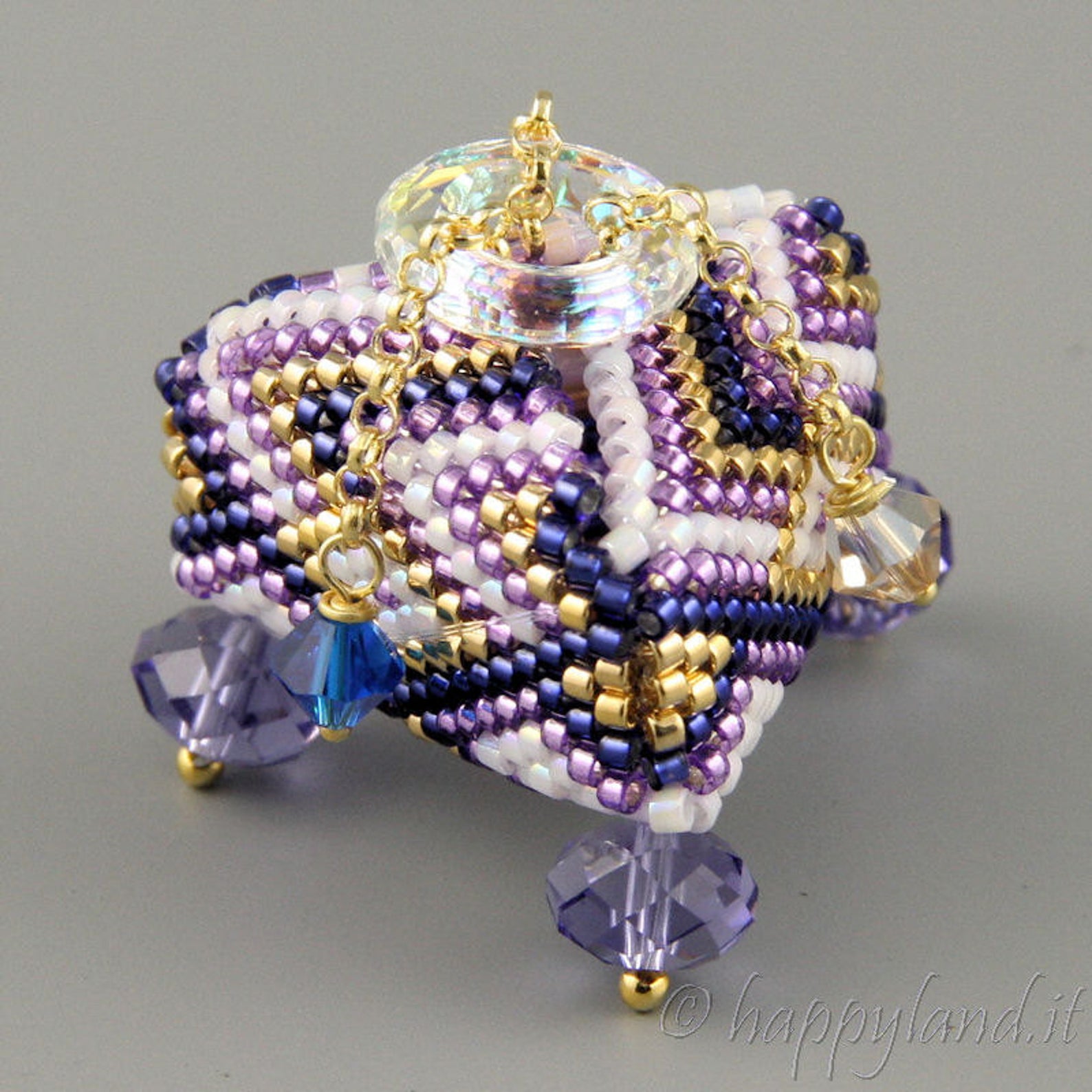 Miniature Beaded Box and Handbag Tutorials by Happyland87 / The Beading Gem