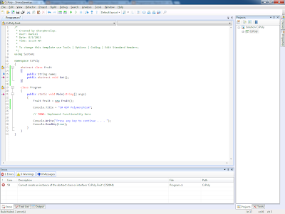 Programmer's Ranch: C# OOP: Abstract classes, fruit, and polymorphism