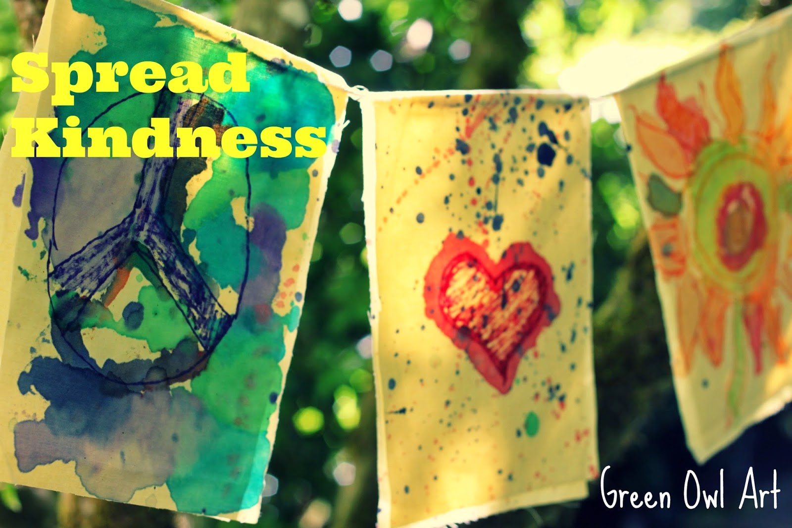 Green Owl Art: Kindness Banner