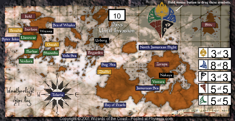 Voyage For Change: Dominaria Geography: The Weatherlight Events