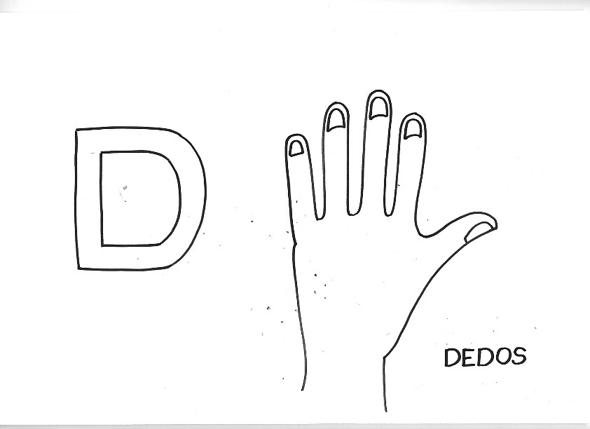 Dibujos para imprimir y colorear pintar imagenes para niños: letra D ...