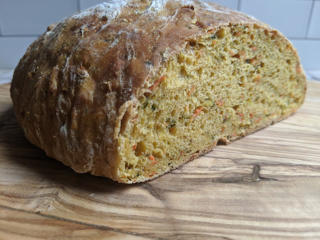 Garden Harvest Vegetable Bread Loaf for #BreadBakers