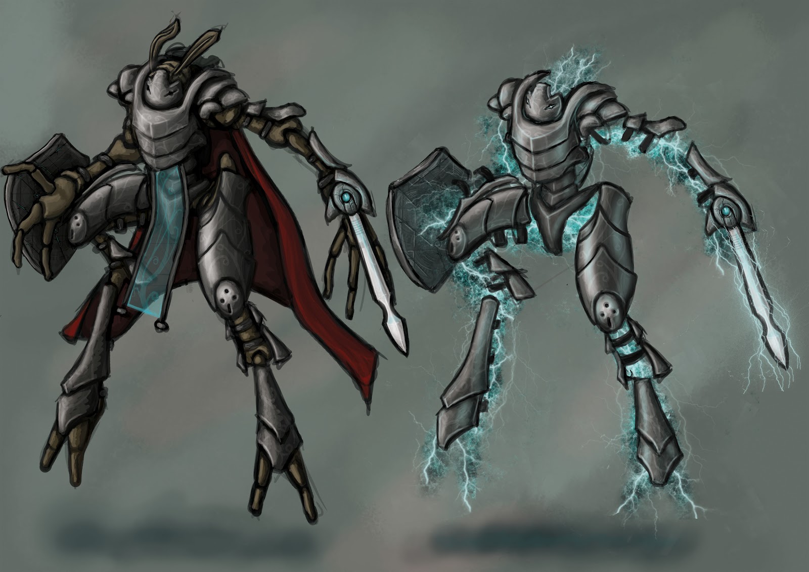 Tea Crusading - Concept Art and Character Design: Luminoth Sentinel Armour
