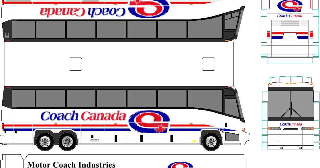 SP. Papel Modelismo: Paper Bus Motor Coach Industries E4500 Coach ...