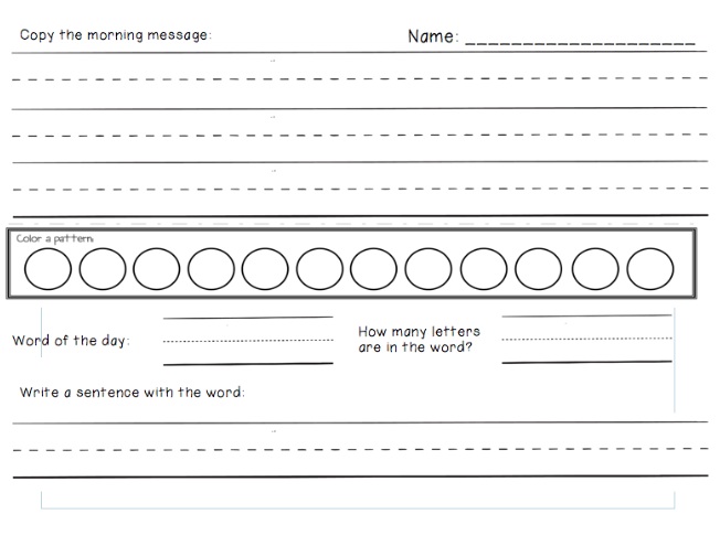 Primary Pals: Morning Work
