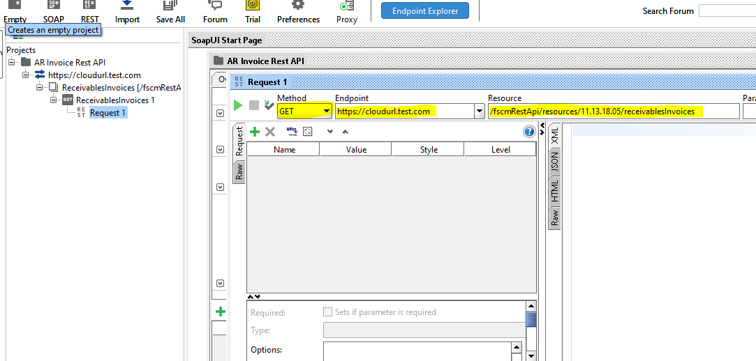 Oracle Application S Blog How To Use Oracle Fusion Rest Api Using Sopa Ui Ar Invoice Creation