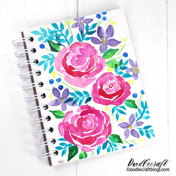 Watercolor Floral Notebooks with The Cinch Binding Tool!