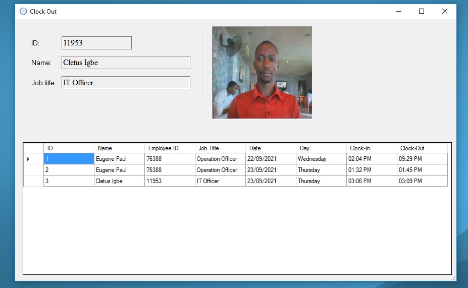 Biometric Fingerprint Employee Attendance Monitoring System with webcam ...