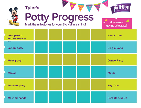Potty Training Schedule Chart ~ Certificate Letter