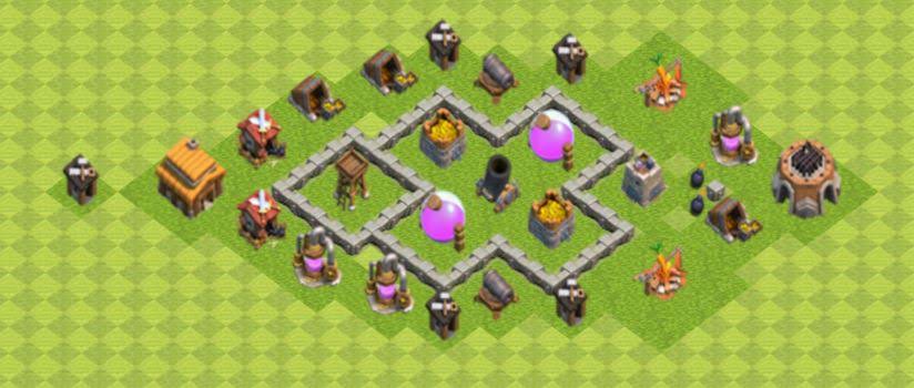 Kumpulan Base Town Hall 3 Clash of Clans (War, Hybrid, Trophy, Farming ...