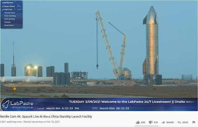 The Silicon Graybeard: Starship Prototype SN11 Is On the Test Stand