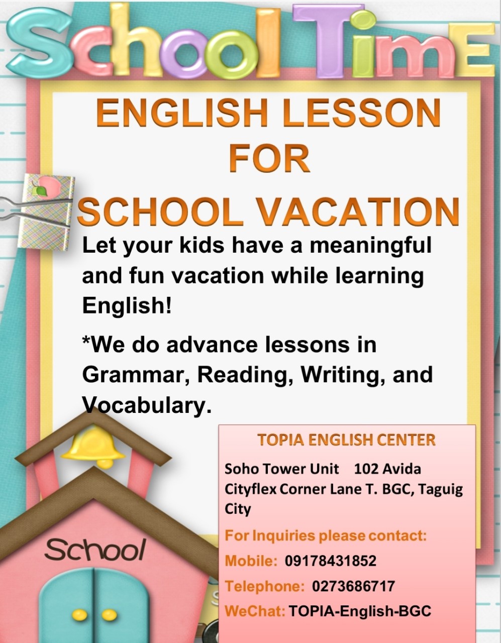 Topia Tutorial, Art and Music Center / Topia English Learning Center ...