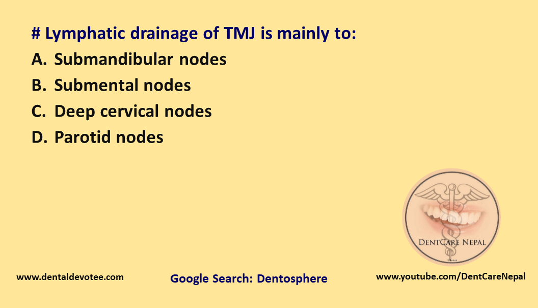 Dentosphere : World of Dentistry: Lymphatic drainage of TMJ: