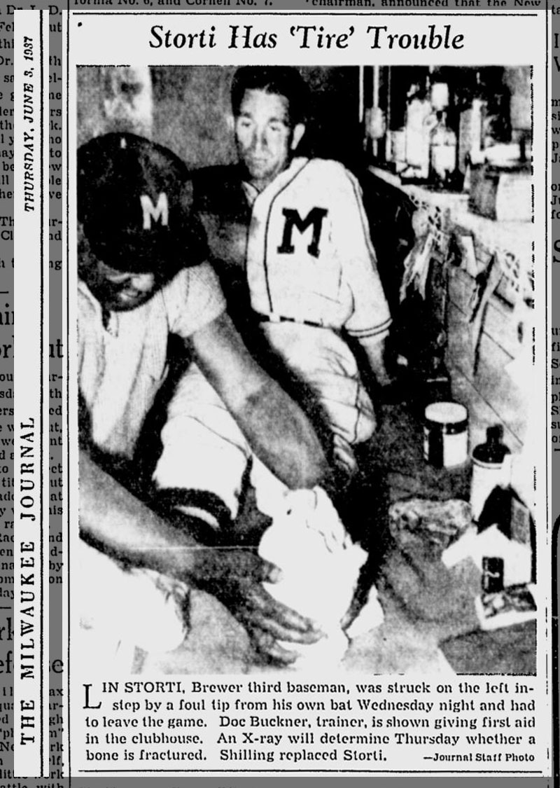 Borchert Field: Storti With the 'Doc', 1937