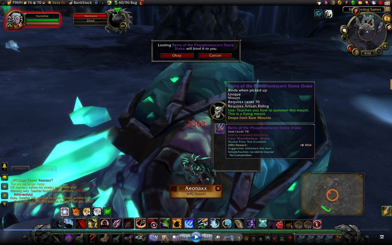 Wow Rare Spawns Aeonaxx Reins Of The Phosphorescent Stone Drake
